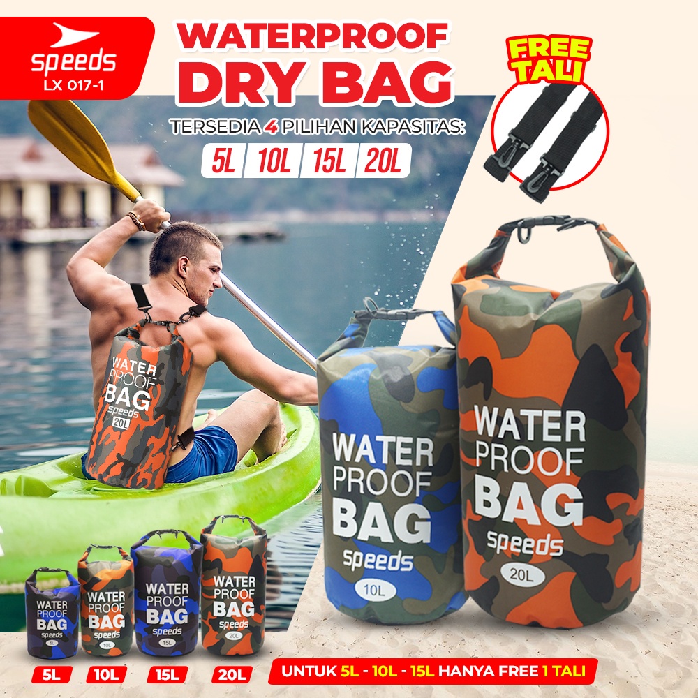Jual SPEEDS Dry Bag Waterproof Portabel Tas Anti Air Tas Apung Ocean Pack Dry Bag Ransel ...