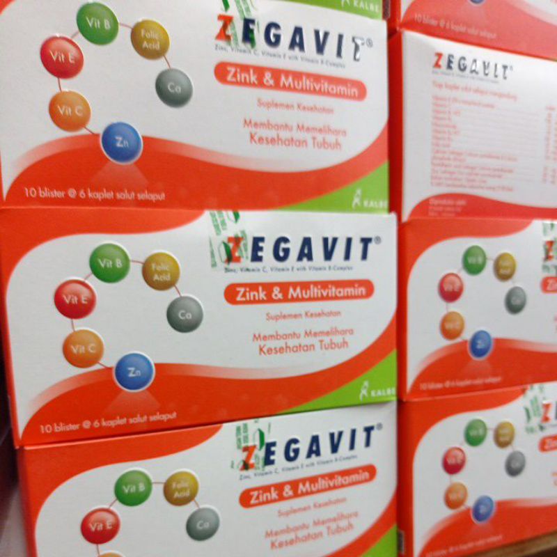 Jual Zegavit multivitamin dan zinc box 60 tablet exp 2026 | Shopee ...
