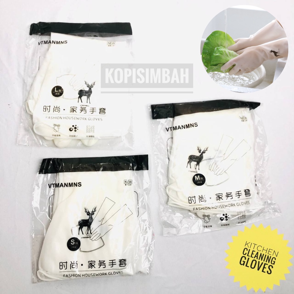 Jual Sarung Tangan Karet Cuci Dapur Kitchen Cleaning Gloves Kaos Tangan ...