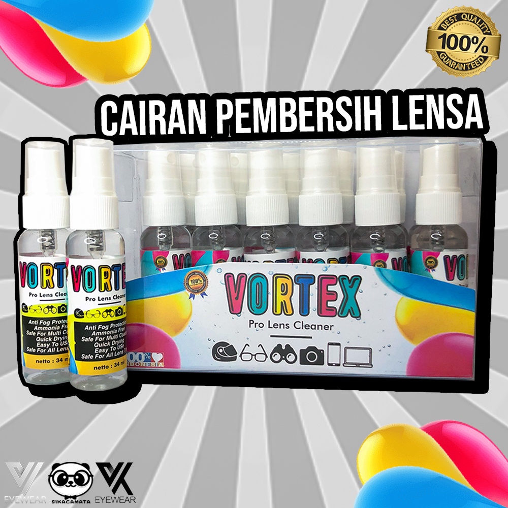 Jual [TERMURAH] Vortex Spray isi 12 botol PEMBERSIH KACAMATA (Cairan ...