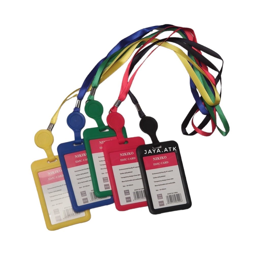 Jual NAME TAG ID CARD B1 SET TALI LANYARD JEPIT KALUNG WARNA NAMA ...