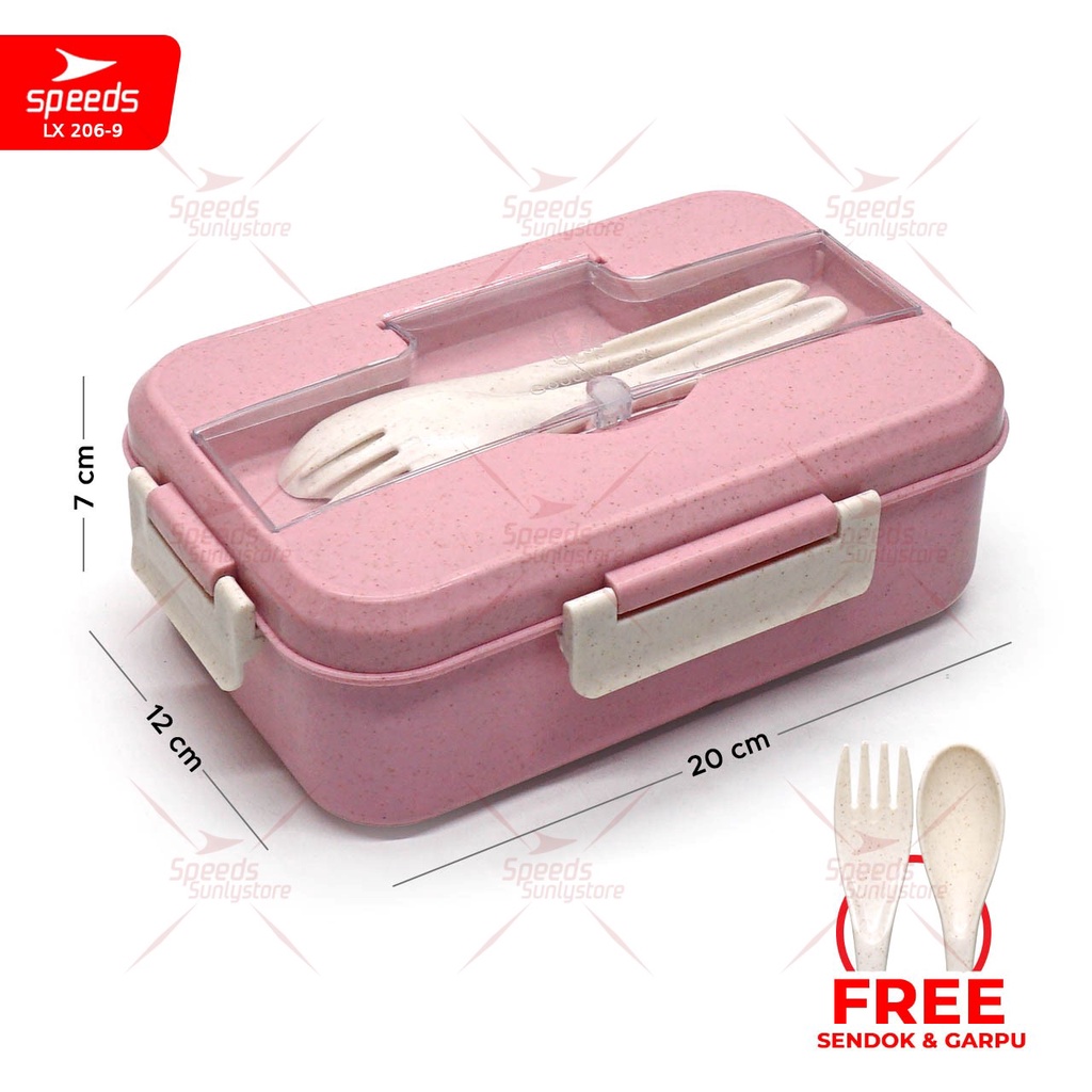 Jual SPEEDS Kotak Makan Tempat Makan Lunch Box 1 Set Tempat Bekal Anak 206-9 | Shopee Indonesia