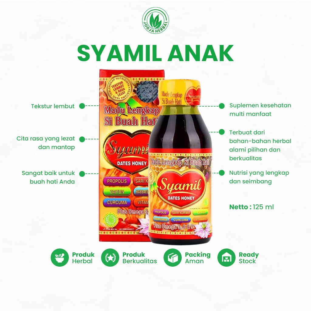 Jual Syamil Madu Anak Dates Honey Lengkap Si Buah Hati Suplemen ...