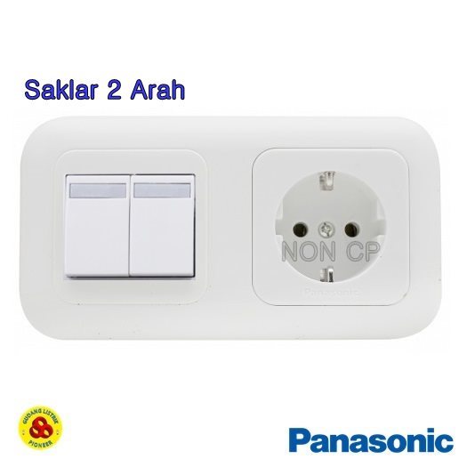 Jual Panasonic Stop Kontak Non CP + Saklar Hotel 2 Gang WEJP11312 ...