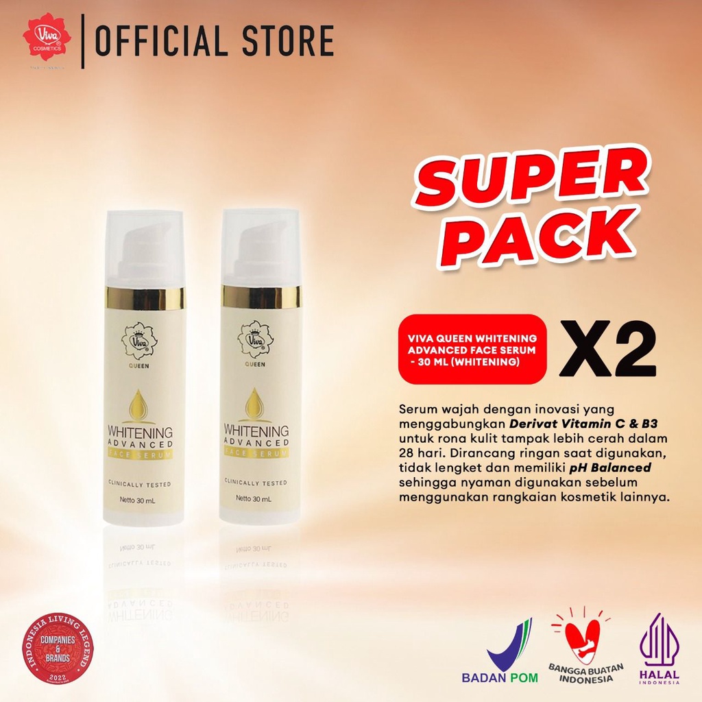 Jual [Super Pack !!!] Viva Queen VIT C ACTIVE Whitening Advanced Face ...