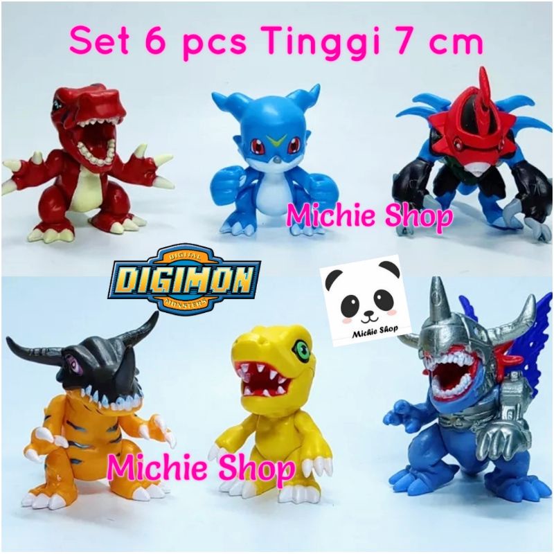 Jual Figure Digimon Adventure (set 6) Topper Anime Cartoon Agumon ...