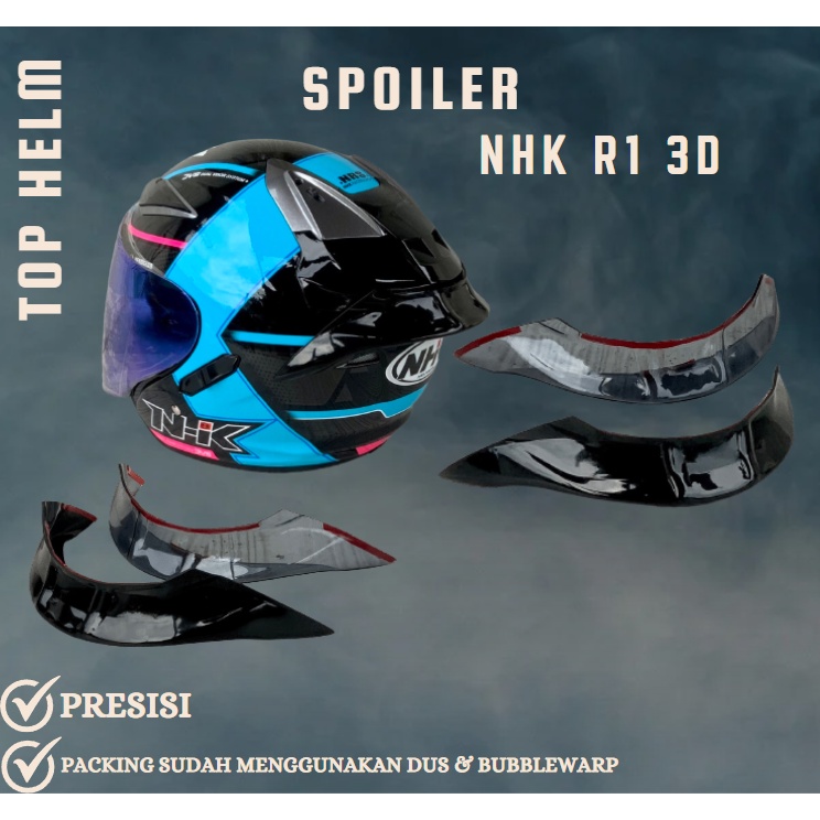 Jual SPOILER HELM NHK R1 3D | SPOILER R1 | Shopee Indonesia