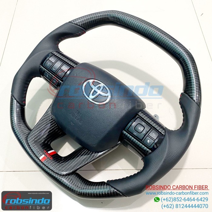 Jual stir setir steering wheel toyota voxy/fortuner/hilux/innova carbon ...