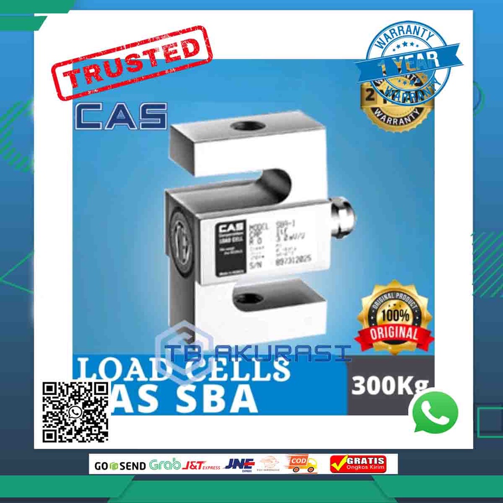 Jual LOAD CELL TIMBANGAN DIGITAL CAS SBA 300KG/ LOAD CELL S 300KG New ...