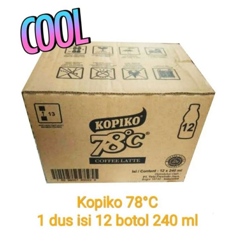 Jual Kopiko 78 coffee latte | dus isi 12 botol | Shopee Indonesia