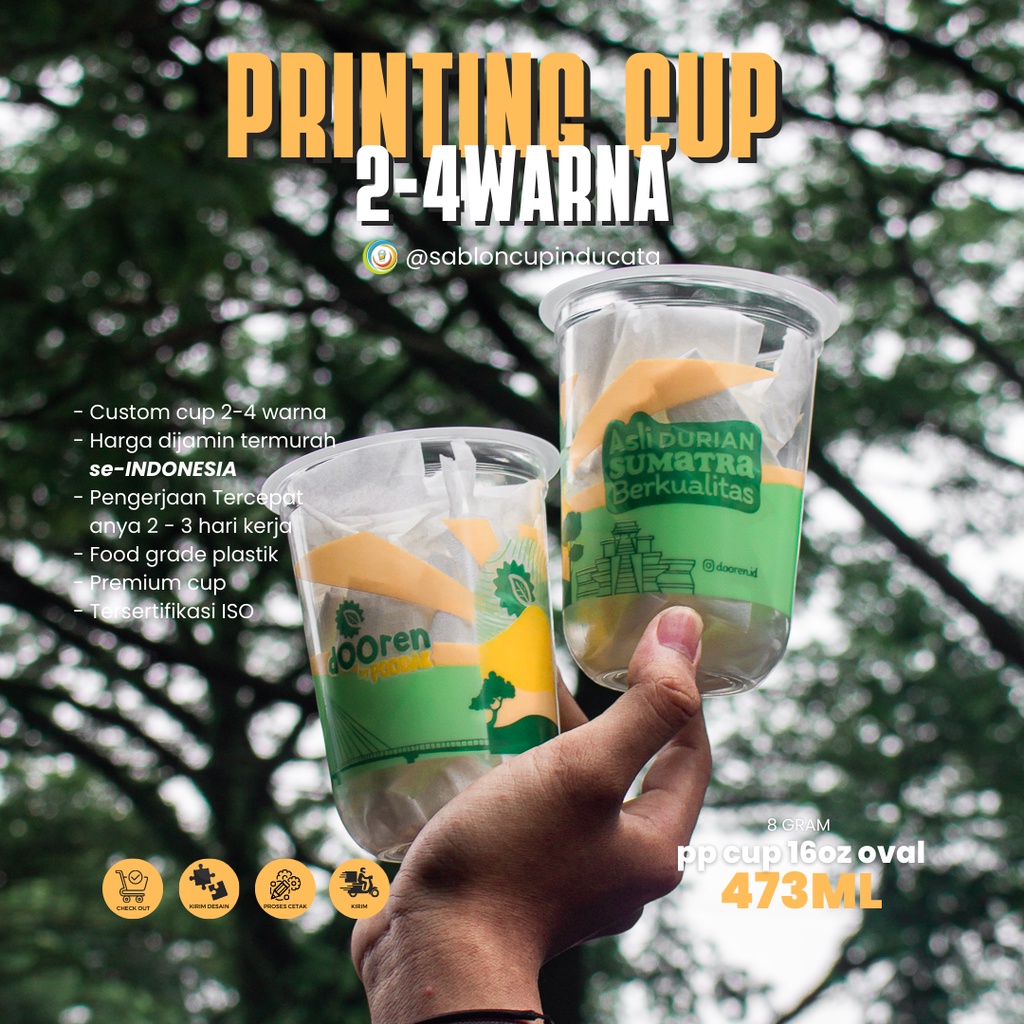 Jual SABLON CUP INJECT PRINTING CUSTOM 3-4 WARNA - Datar dan Oval ...