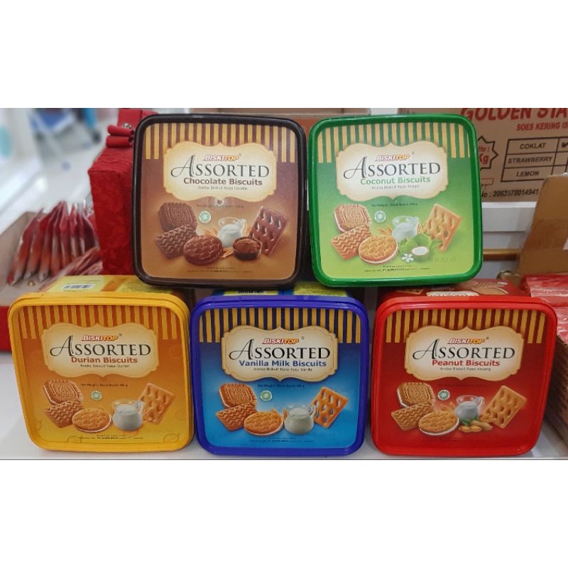 Jual BISKITOP ASSORTED BISKUIT BISCUIT KOTAK PLASTIK 400GR | Shopee ...