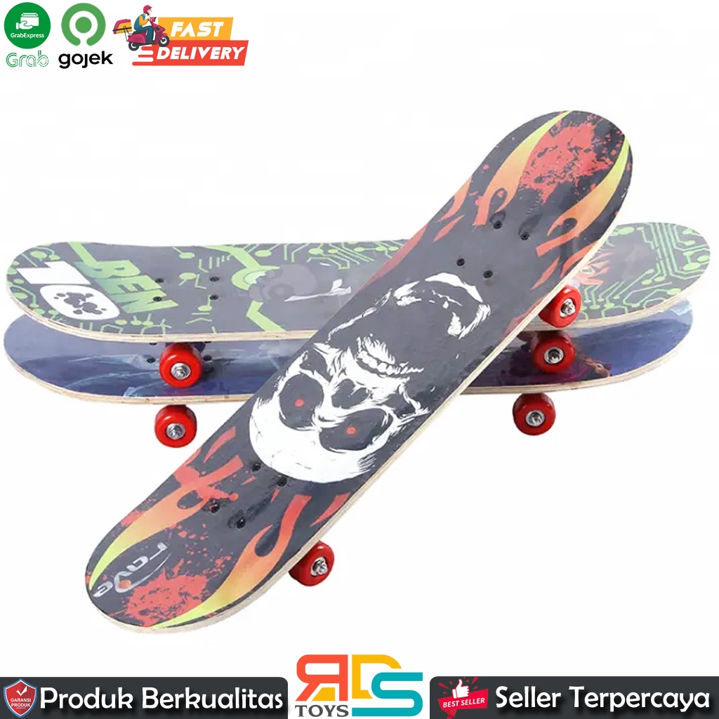 Jual Skateboard Anak Pennyboard Mainan Roda PVC Papan Skate Fullset 028 ...