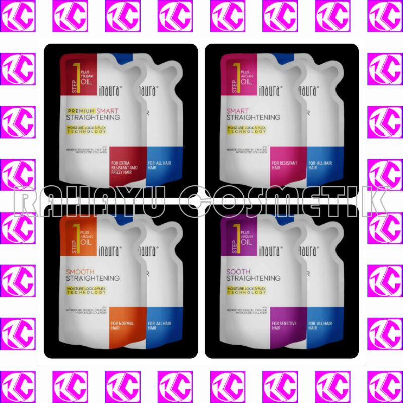 Jual Inaura Magia Straightening Smoothing Keratin System 130 ml x 2 ...