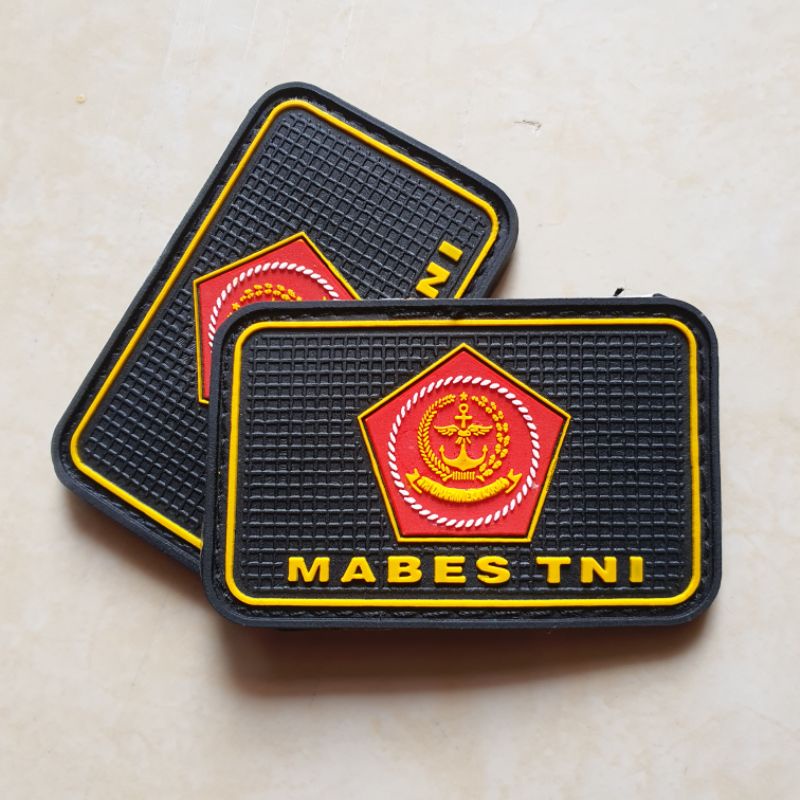 Jual patch rubber logo mabes tni - tempelan emblem karet aksesoris ...