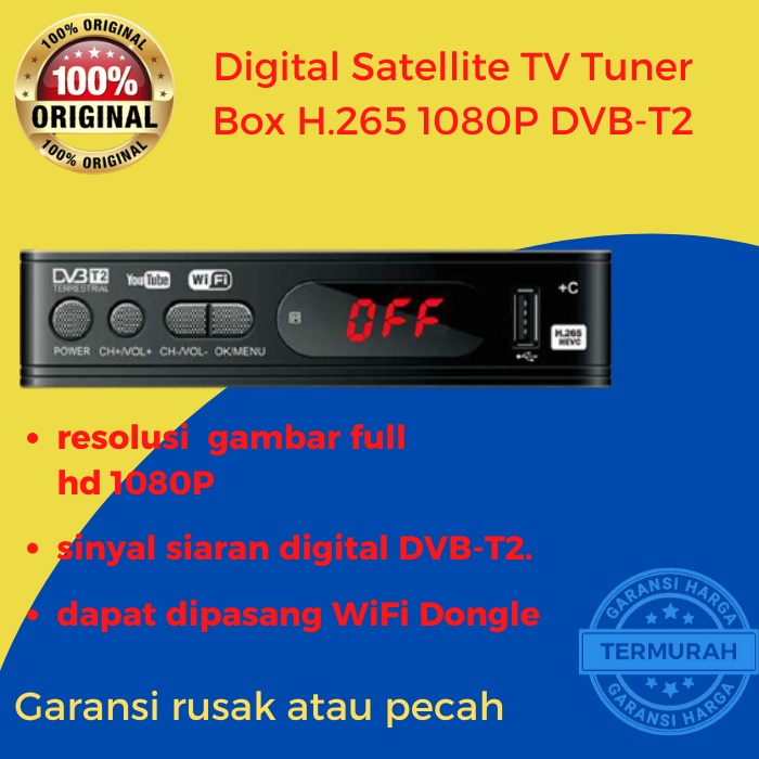 Jual STB DVB-T2 Set Top Box TV Digital Received Full HD Alat Penerima ...