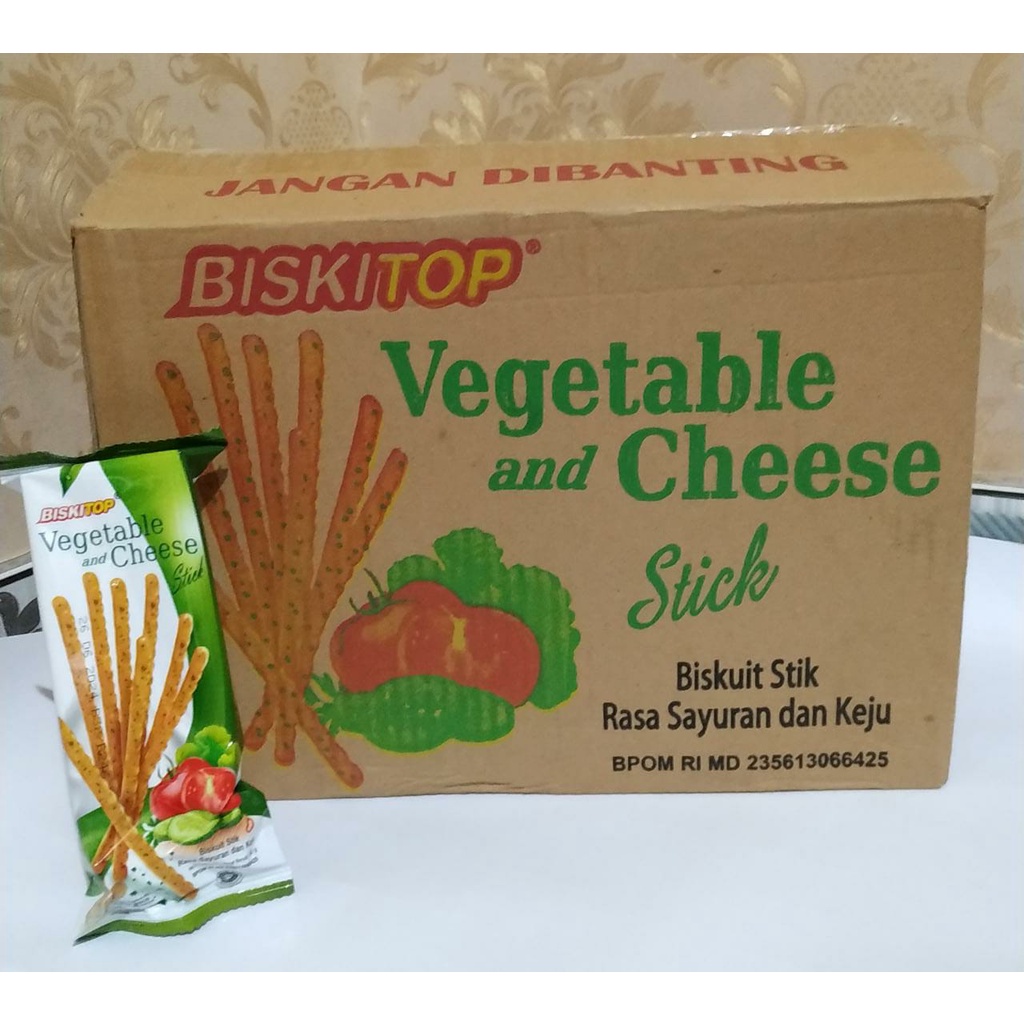 Jual BISKITOP VEGETABLE and CHEESE STICK 1DOS (50gx40pack)/BISKITOP ...