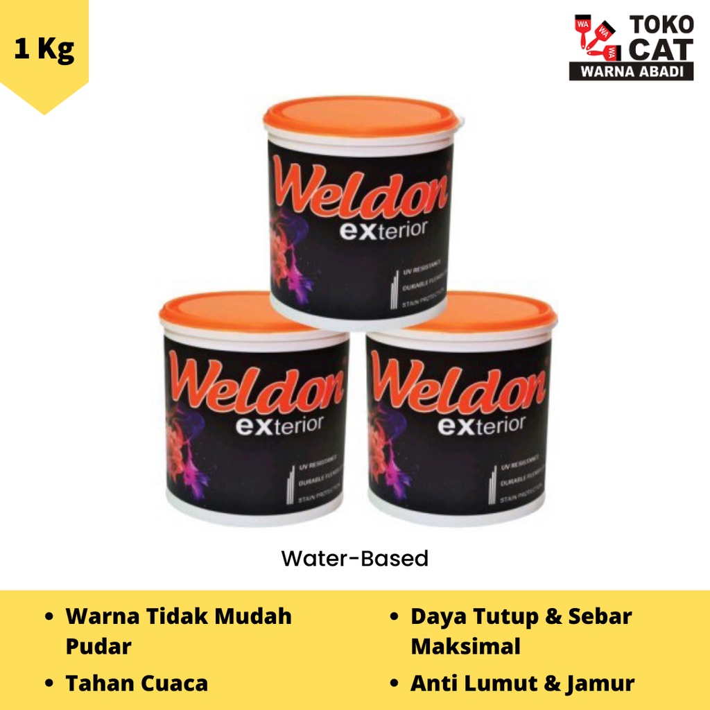 Jual CAT TEMBOK WELDON EKSTERIOR 1 KG | Shopee Indonesia
