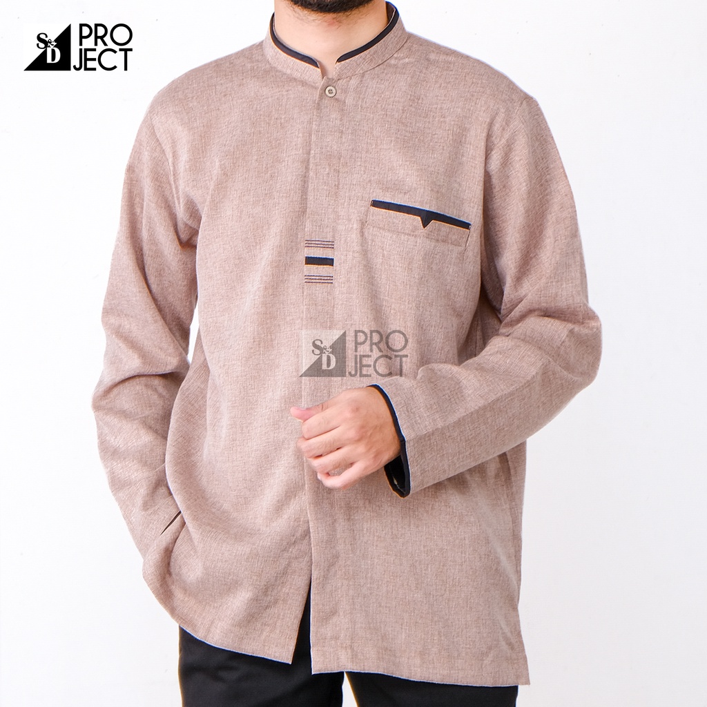 Jual S&D Project Baju Koko Katun Madinah Polos Lengan Panjang Ukuran M ...