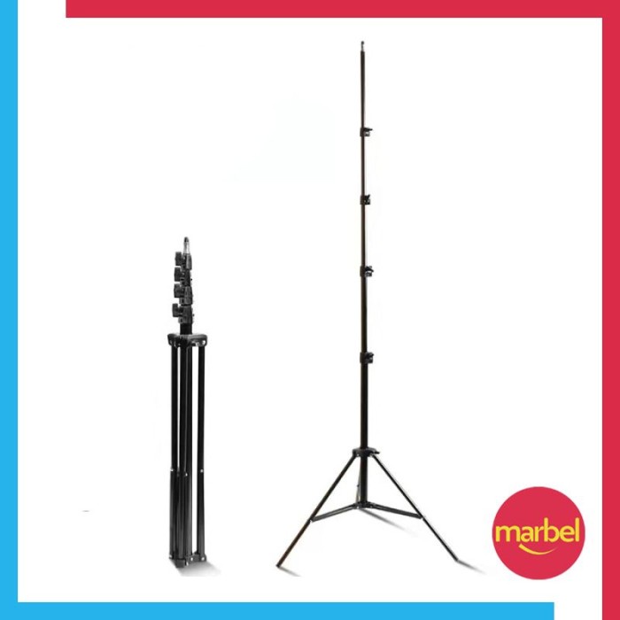 Jual Tripod Tiang Lampu Studio Lighting Stand 1/4 Thread 5 Section 3M ...
