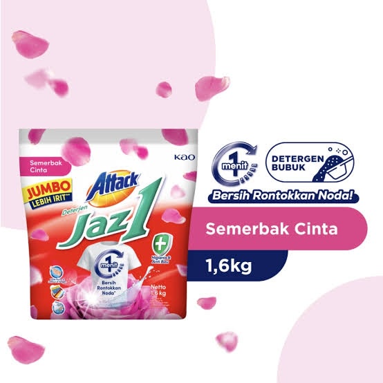 Jual Attack Jaz 1 Deterjen Bubuk 1600 Gr 1,6 Kg Kemasan Jumbo | Shopee Indonesia
