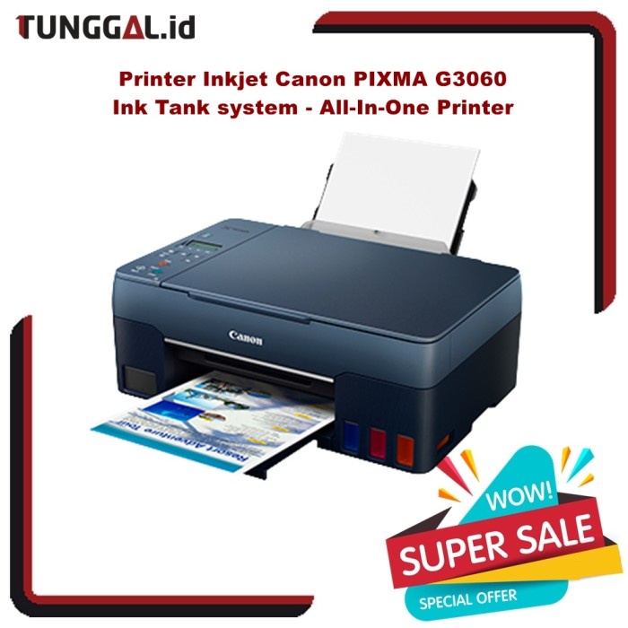Jual Printer Inkjet Canon PIXMA G3060 Ink Tank system - All-In-One ...