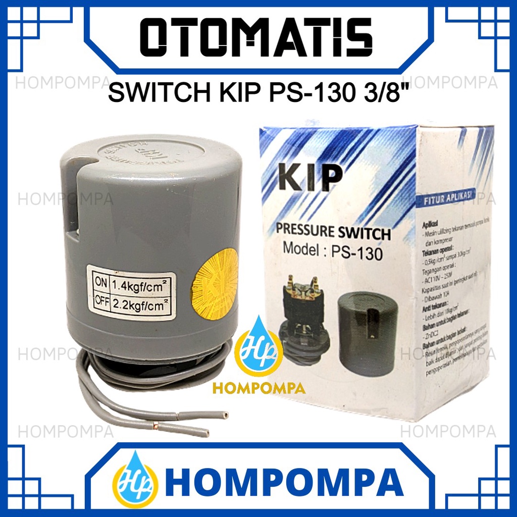 Jual OTOMATIS PRESSURE SWITCH 3/8" KIP PS-130 Lubang Besar - SPAREPART ...