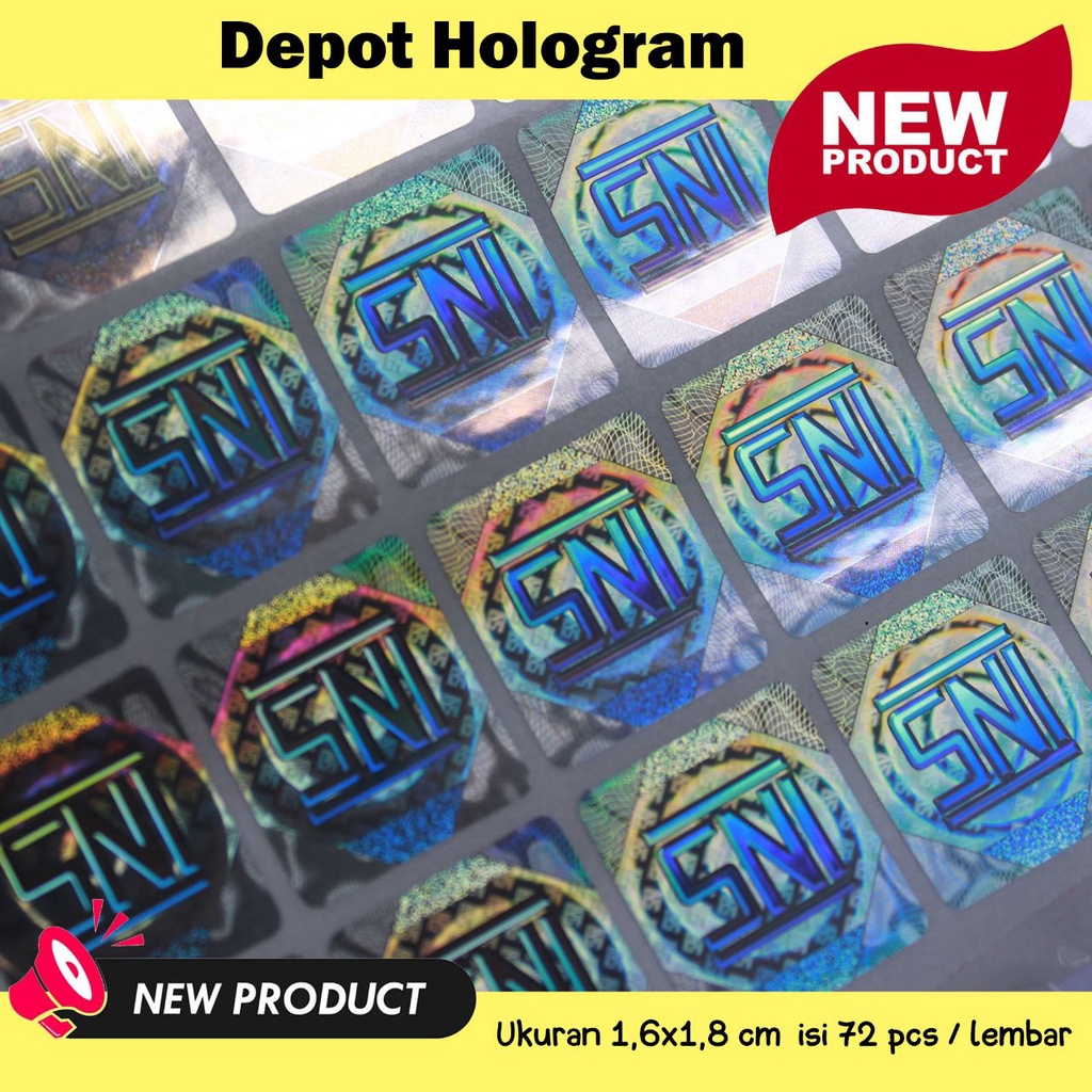 Jual Stiker Hologram 3D SNI Besar uk 1,6 x 1.8 cm | Shopee Indonesia