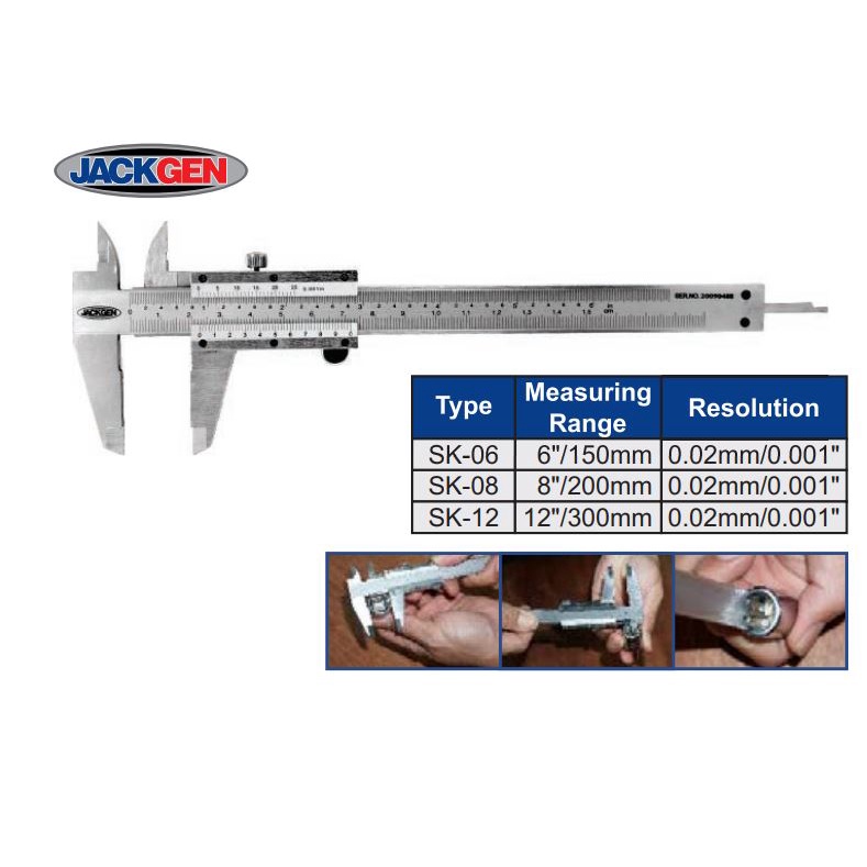 Jual Sigmat Besi Jangka Sorong Original JACKGEN Vernier Caliper jangka Sorong 6 inch | Shopee ...