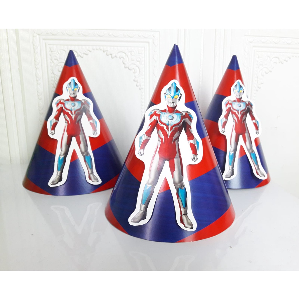 Jual topi pop up ultraman / topi ultah ultraman / topi kerucut pop up ...