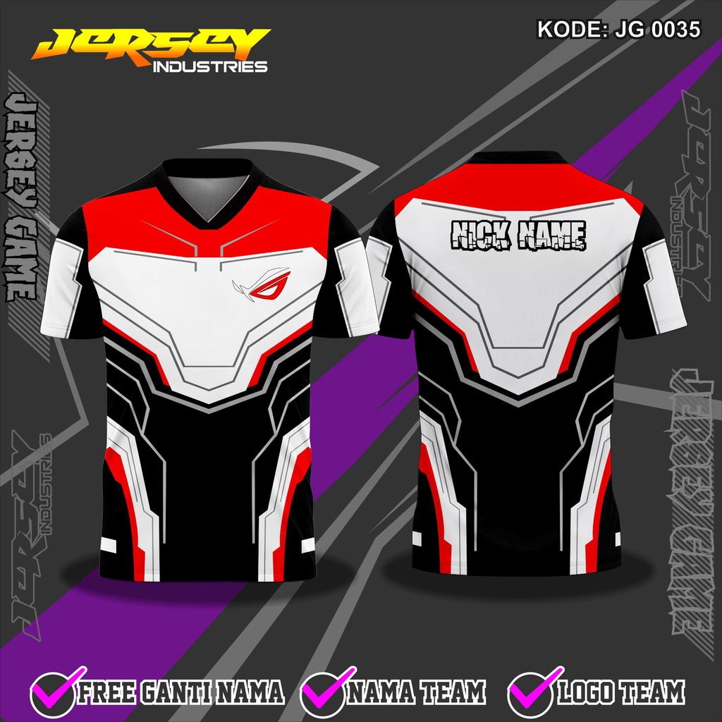 Jual Kaos Jersey Asus ROG Full Printing, Bebas Custom Desain, Ubah ...