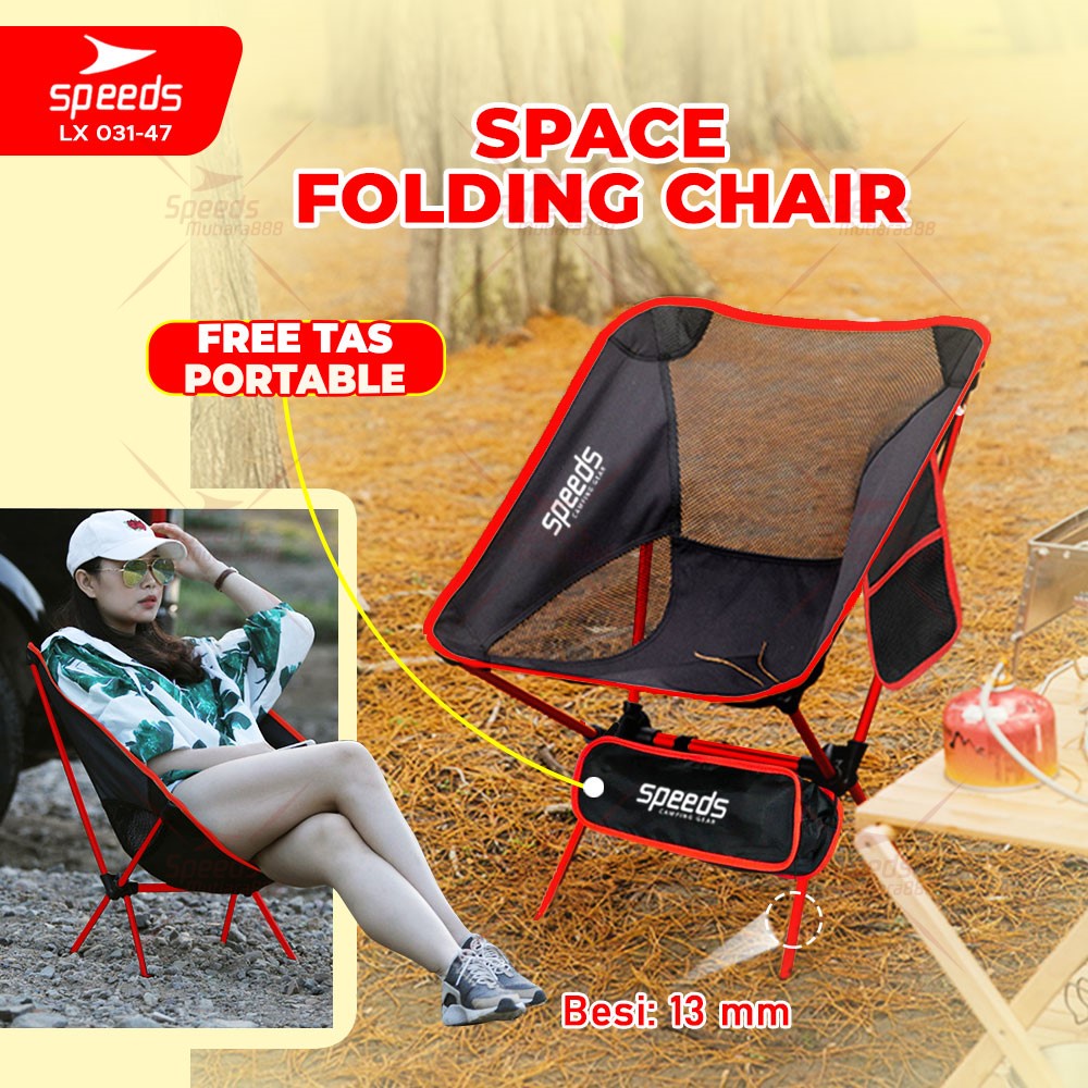 Jual SPEEDS Kursi Lipat Jaring Space Folding Chair Foldable Keranjang ...
