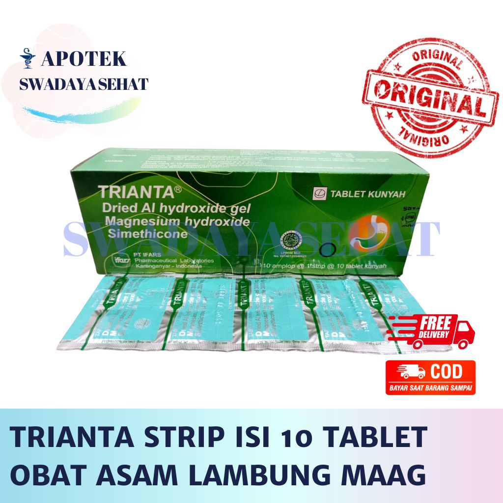 Jual TRIANTA STRIP ISI 10 Tablet - Obat Asam Lambung Maag Nyeri Perut ...