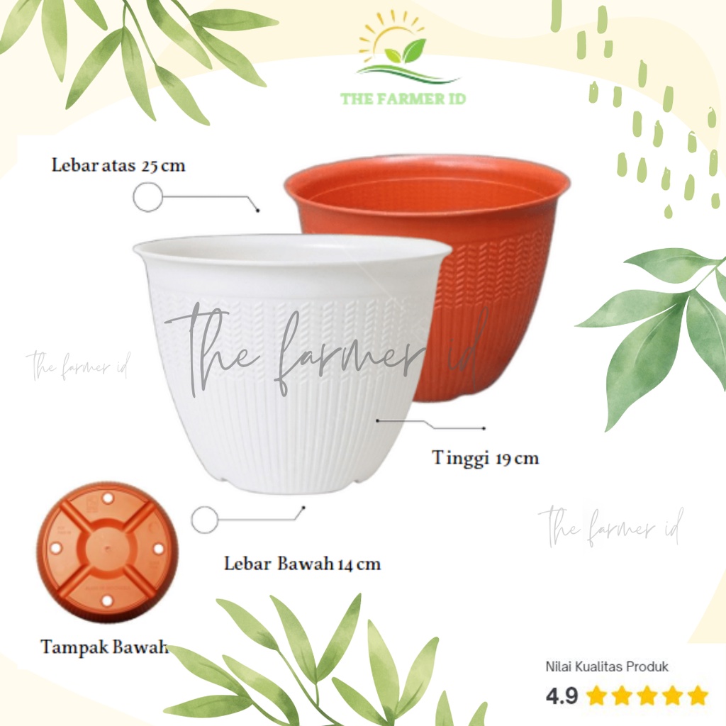 Jual Pot Padi 25 - Pot Bunga Motip Padi | Shopee Indonesia