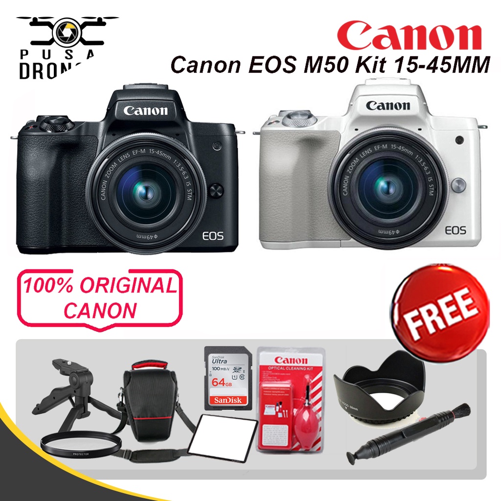 Jual Canon EOS M50 Mirrorless Digital Camera with Lens 15-45mm STM ...