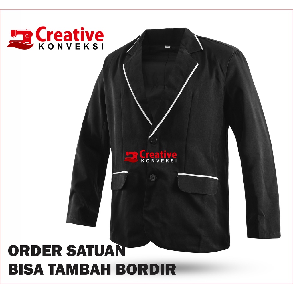 Jual JAS ALMAMATER HITAM LIS PUTIH JAS KAMPUS JAS SEKOLAH JAS SANTRI ...