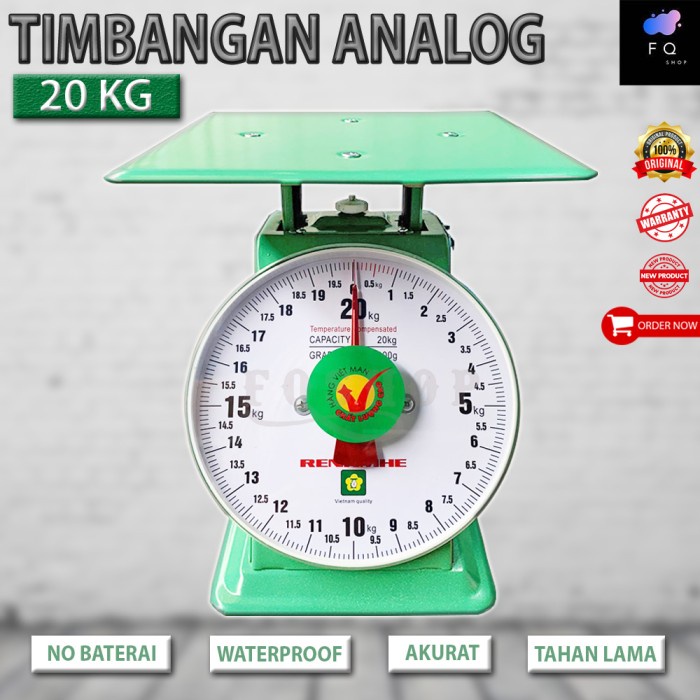 Jual Timbangan Renkmhe Timbangan Manual Jarum Duduk 20 Kg-50 Kg Timbangan Meja Hijau | Shopee ...