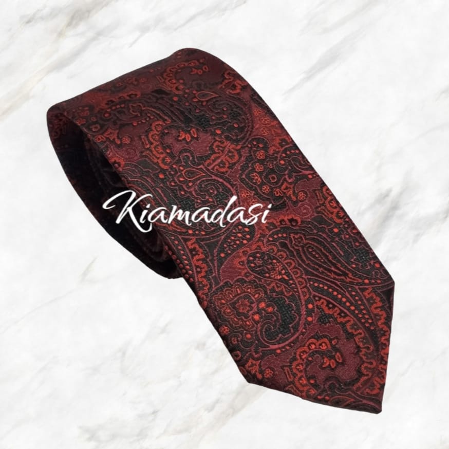 Jual KIAMA - Dasi Batik Marun Premium Lebar Dasi Standar | Shopee Indonesia