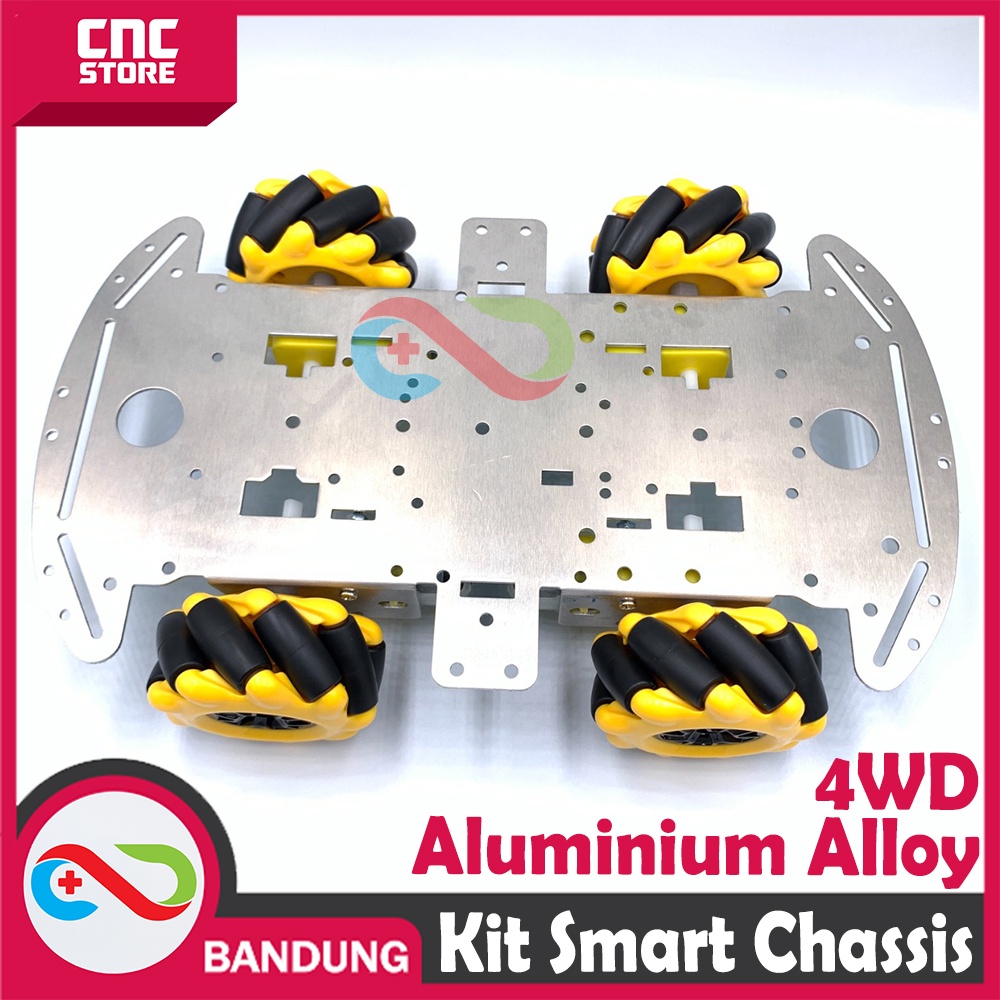 Jual KIT SMART CHASSIS ALUMUNIUM ALLOY CHASIS 4WD RC MOBIL ARDUINO ...