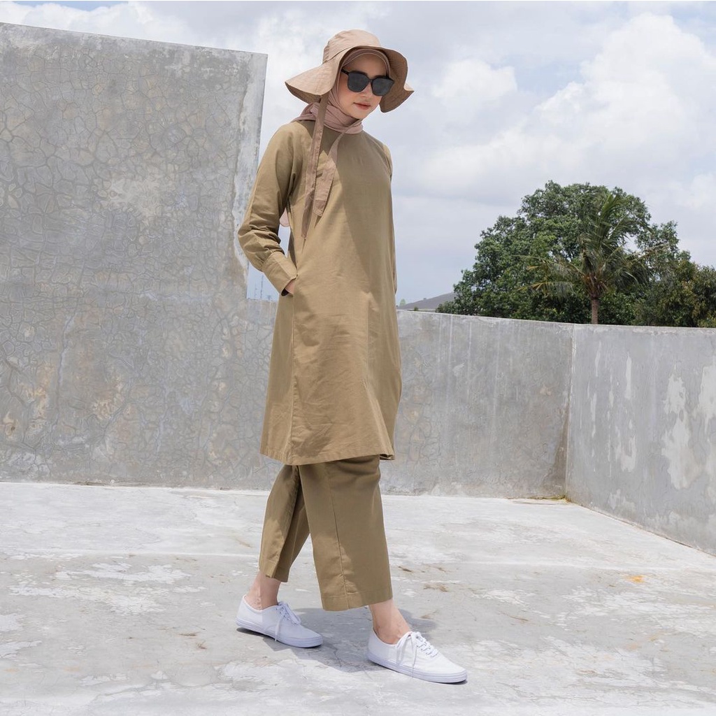 Jual BEYZA SET OLIVE / SET BAJU MUSLIM / SETELAN BAJU MUSLIMAH WANITA ...