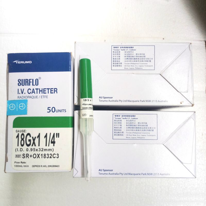 Jual Terumo Surflo 1box isi 50pcs 18g 20g 22g 24g 1box isi 50pcs ...