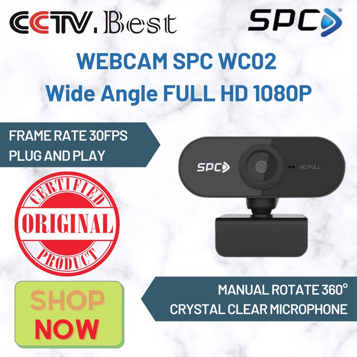 Jual Webcam Webcam Spc Wc02 Wide Angle Full Hd 1080P | Shopee Indonesia
