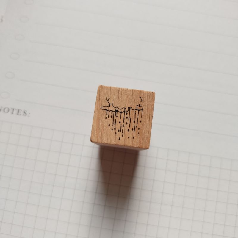 Jual Stempel Jurnal Kayu Karet Vintage Stamp Aesthetic Moon Stars ...