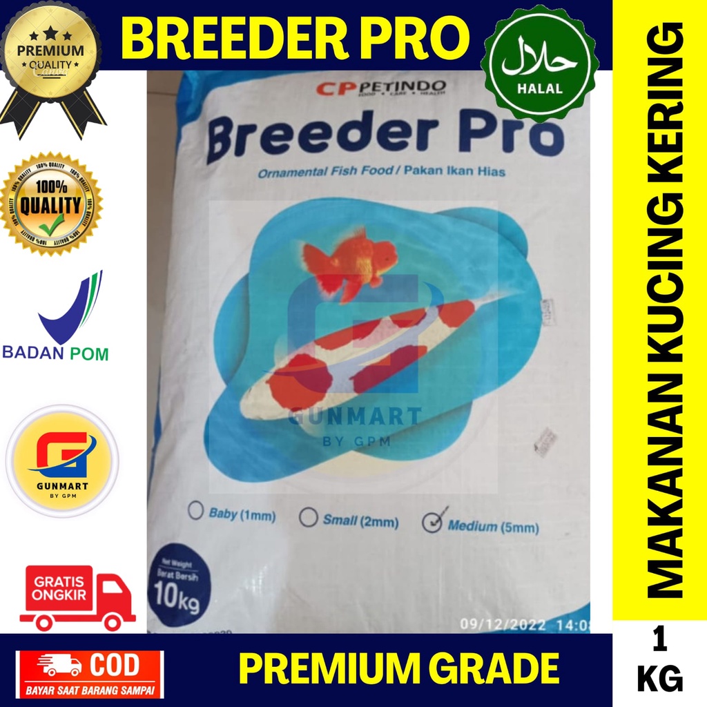 Jual Breeder Pro Fish Food Pellet 1 KG CPPETINDO / Pakan Pelet Makanan ...