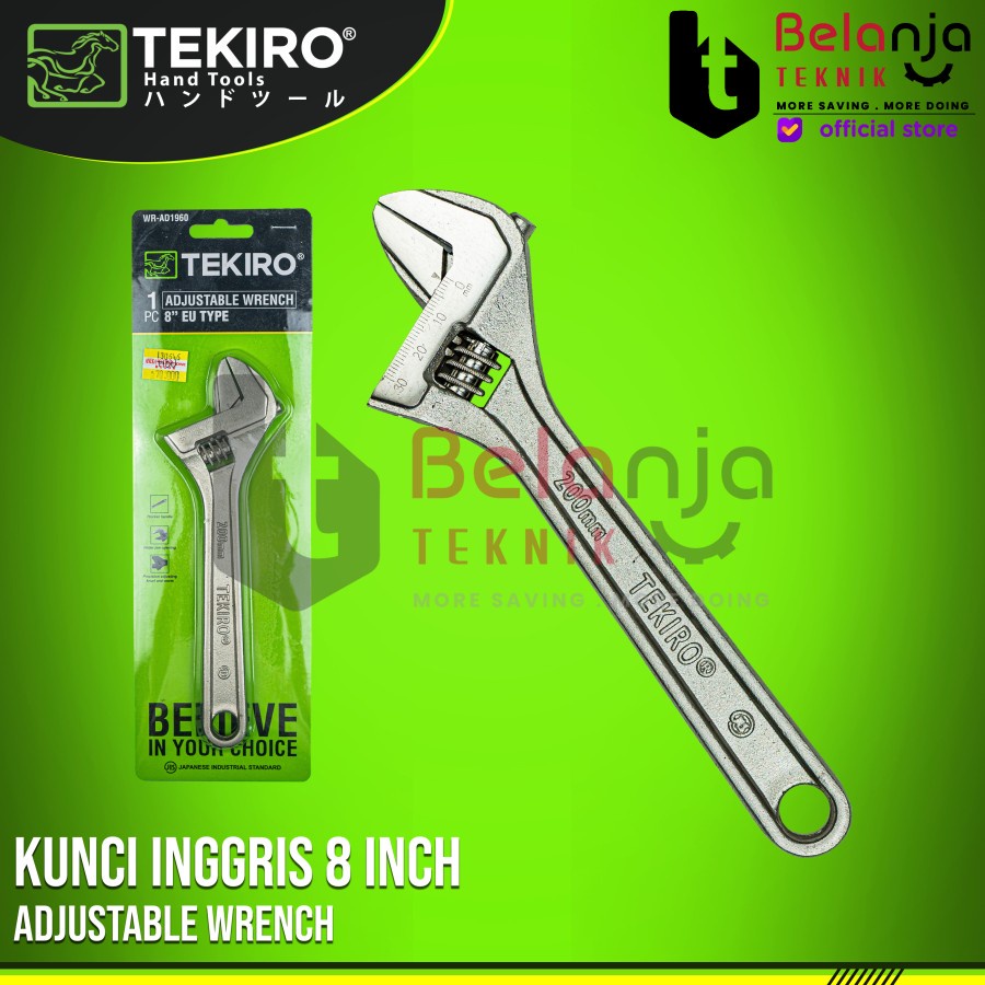Jual Tekiro Kunci Inggris 8 Inch Adjustable Wrench Tekiro 8 Inchi Kunci ...