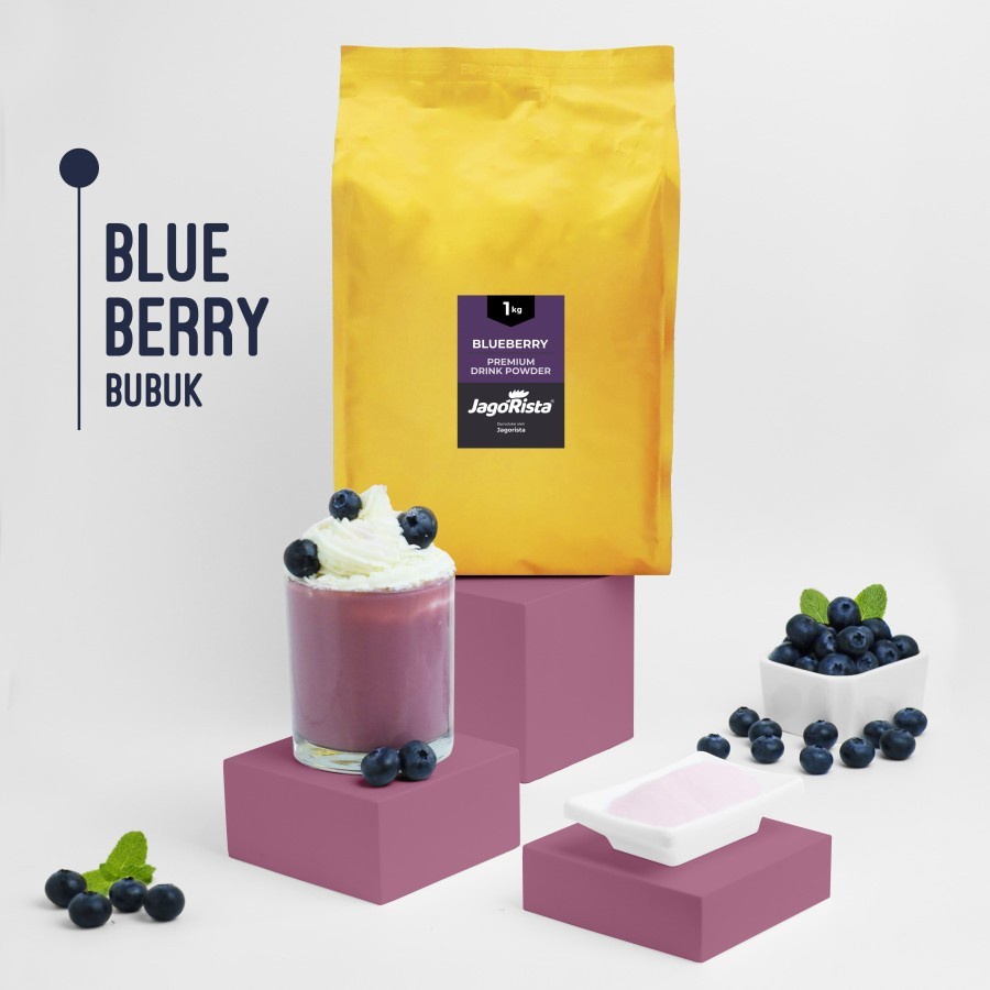 Jual bubuk minuman blueberry 1kg Premium Bubble Drink Powder 1kg ...