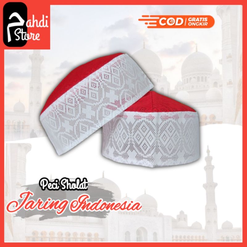 Jual Peci Kopiah Jaring Indonesia, Peci Jaring Ringan, Kopiah Merah ...