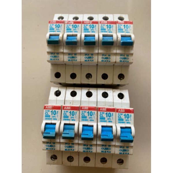 Jual MCB PLN ABB S191 CL 10A 1P ORIGINAL | Shopee Indonesia