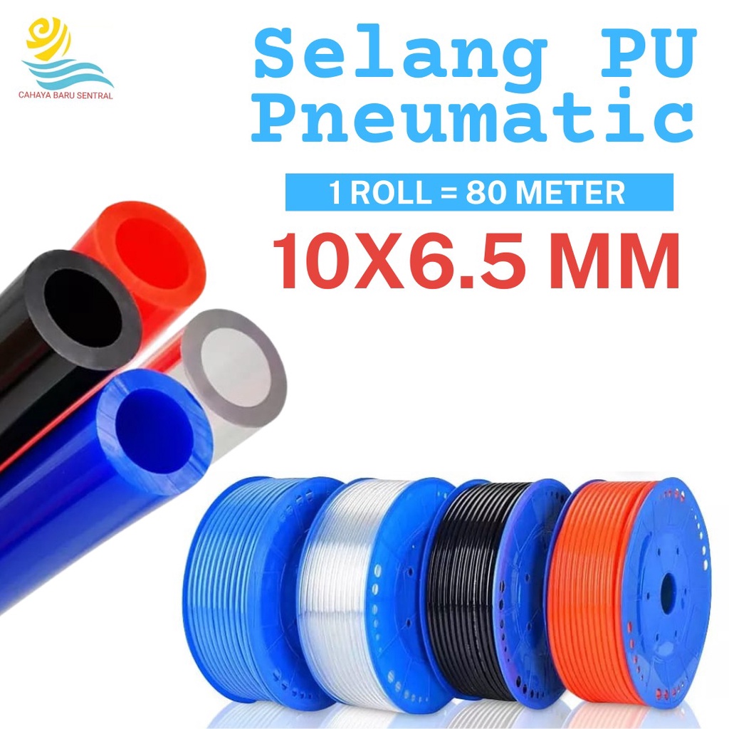 Jual Hose Pu Selang Pu (PollyUrethane) Ukuran OD 10 mm x 6.5mm Harga Per Roll | Shopee Indonesia