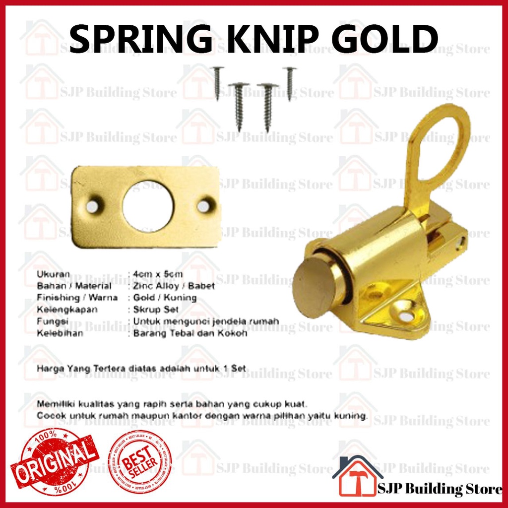 Jual Spring Knip Kuning l Slot Jendela Kodok l Grendel l Knife l Tip ...